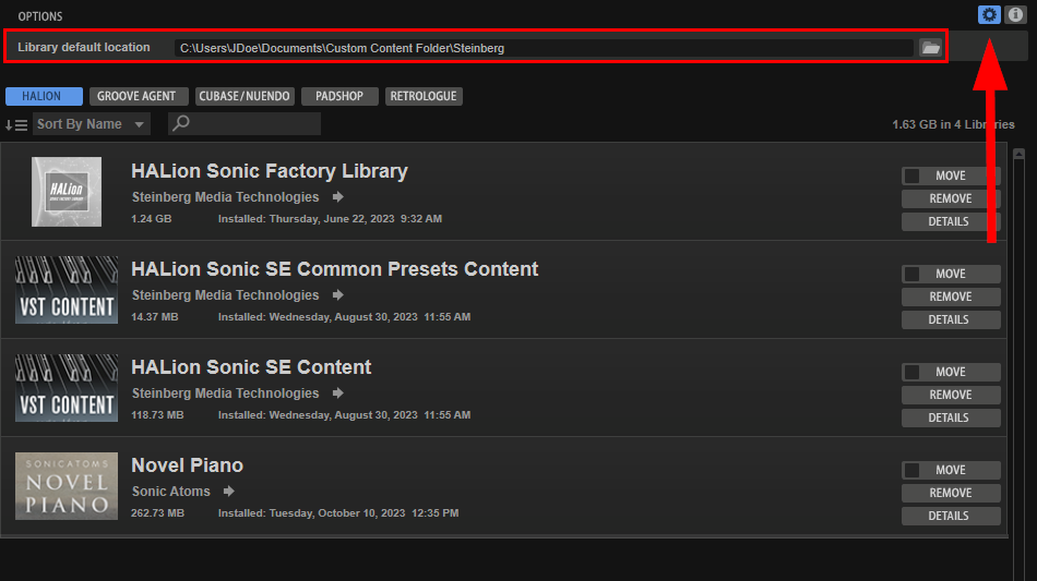 Moving VST Sound Content – Steinberg Support
